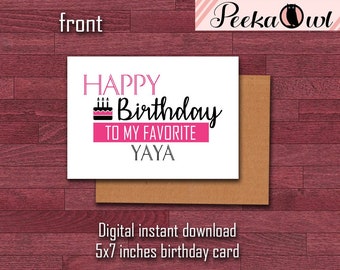 Happy Birthday Yaya - Etsy
