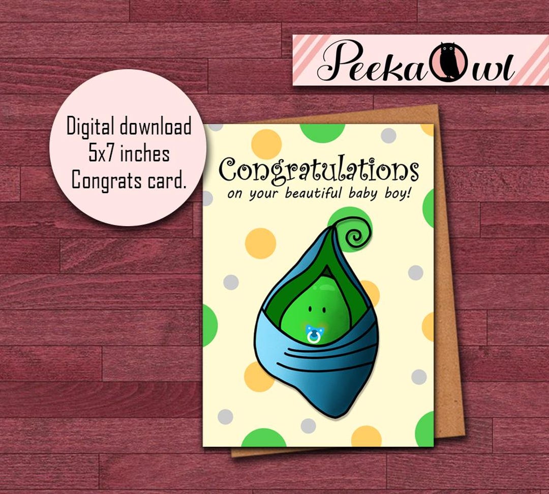 Congratulations Card Congrats on Your New Baby Congrats Card Funny Baby ...