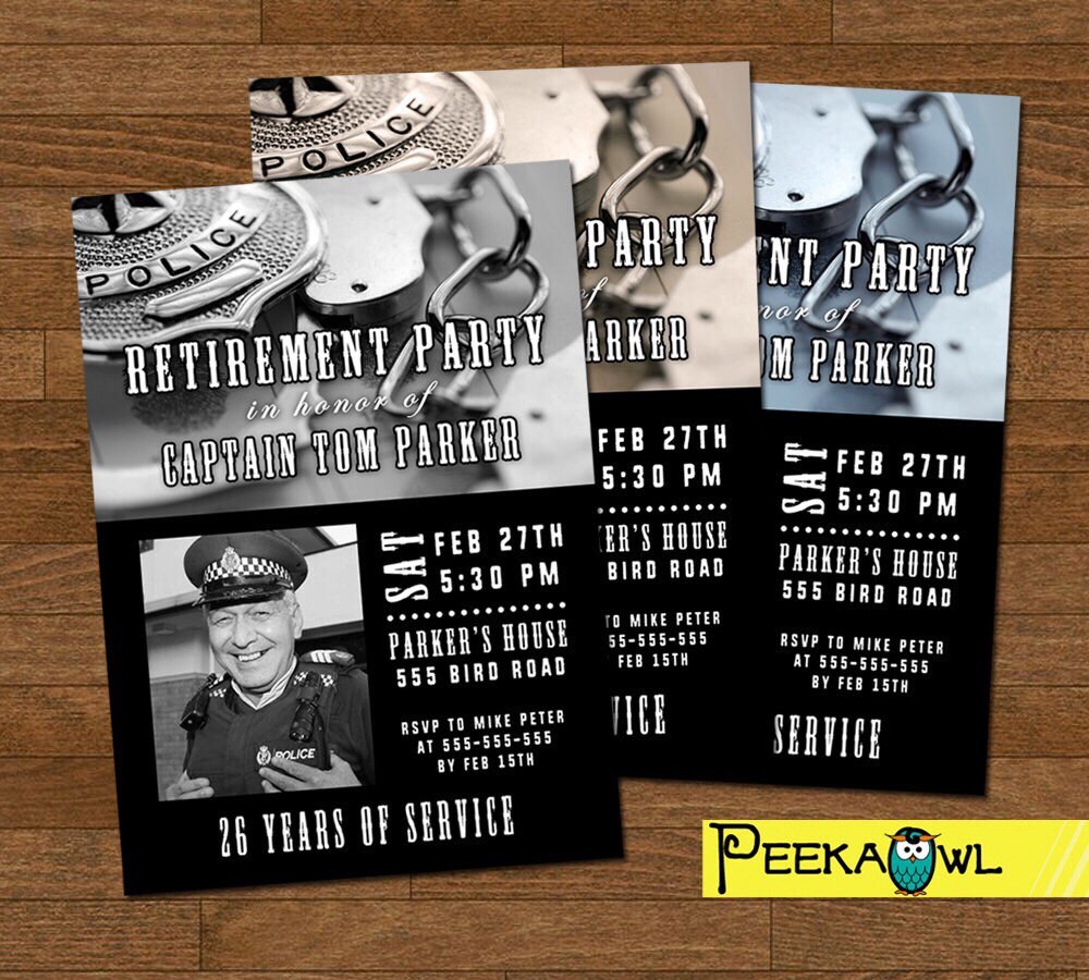 Police Retirement Flyer