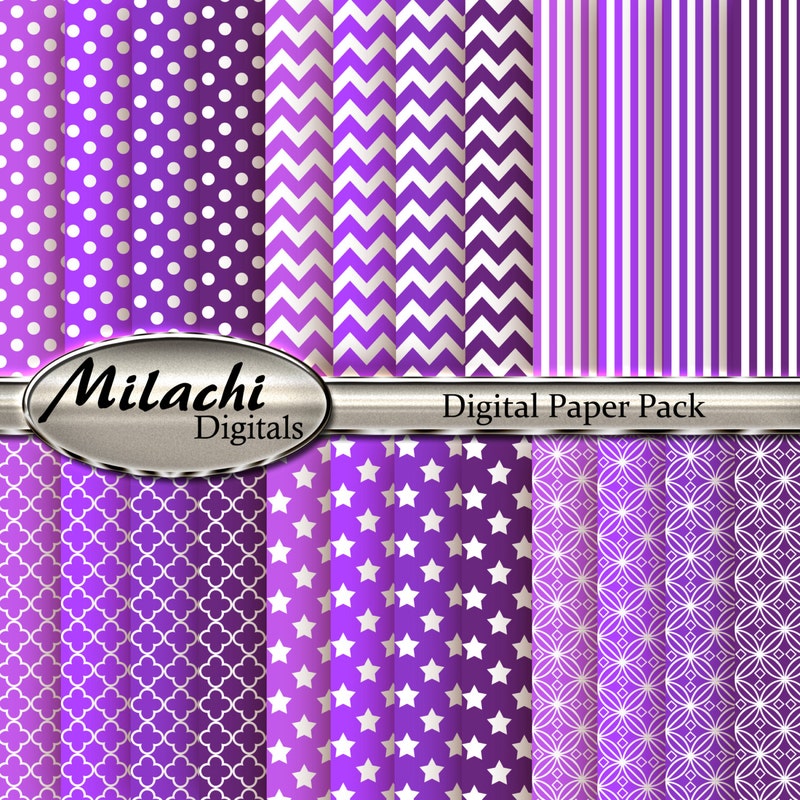 Purple Paper Pack - Etsy