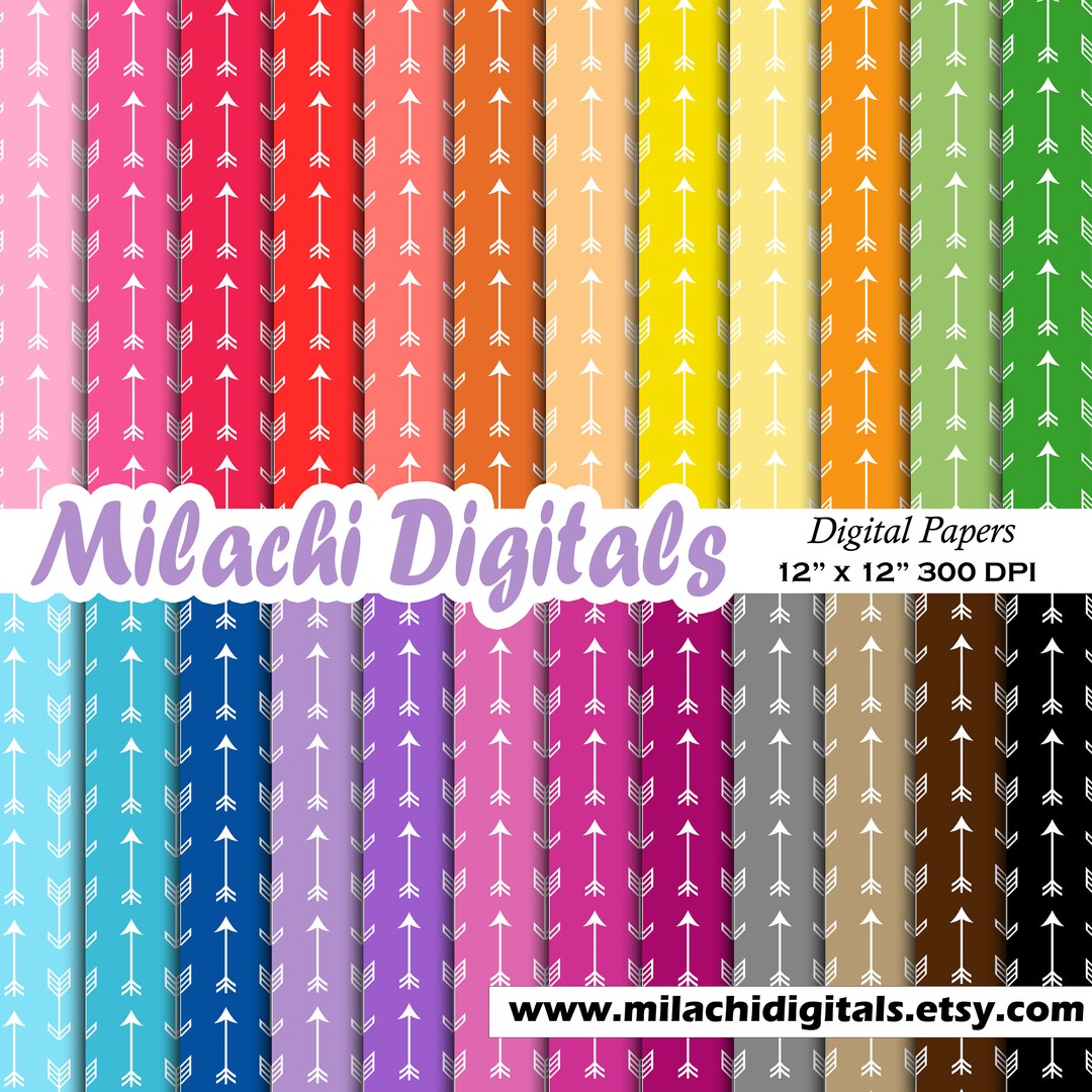 Arrows Digital Paper, Tribal Scrapbook Papers, Arrows Wallpaper ...