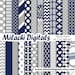 Navy Blue and Gray Digital Paper Patterns Scrapbook Papers | Etsy