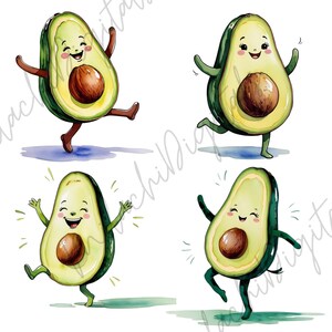 12 PNG Dancing Avocado Clipart, Dancing and Grooving With Joy ...