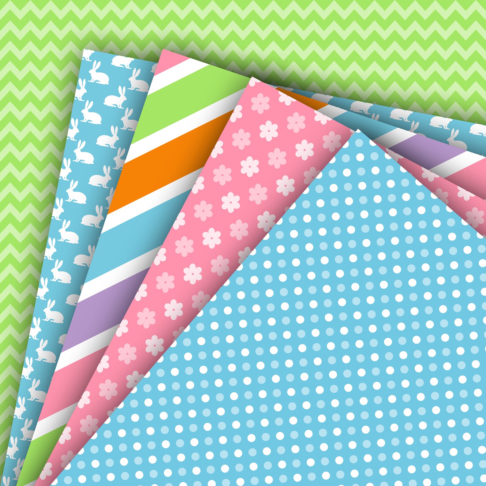 Easter Digital Paper Bunny Scrapbook Papers Wallpaper - Etsy