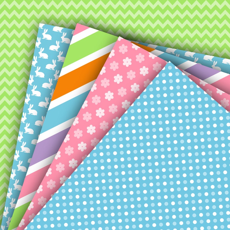 Easter Digital Paper Bunny Scrapbook Papers Wallpaper - Etsy