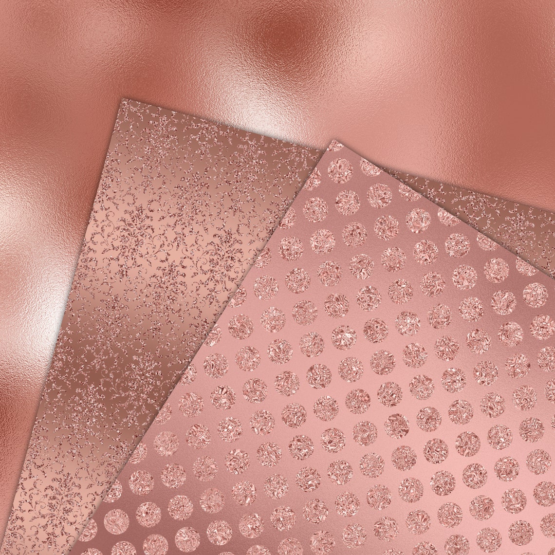 Luxury Rose Gold Digital Paper Printable Scrapbook Paper Bokeh | Etsy