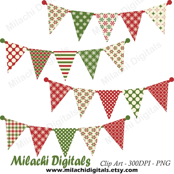 Christmas Triangle Banner Clip Art