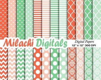 Peach and mint | Etsy