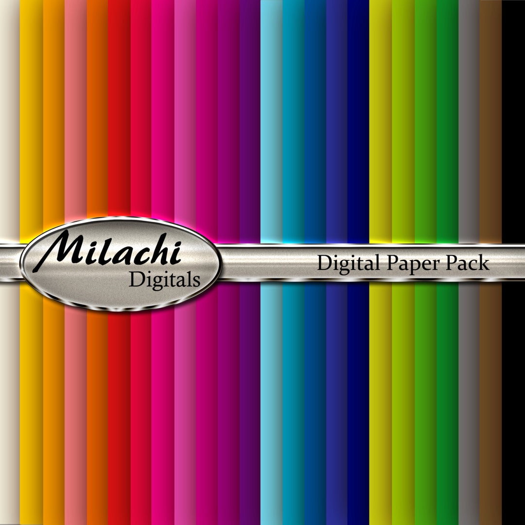 Rainbow Solid Colors Digital Paper Pack - Commercial Use - Instant ...