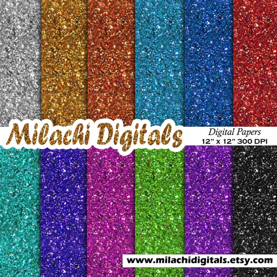 Glitter Digital Paper Pack Commercial Use Holiday Birthday - Etsy
