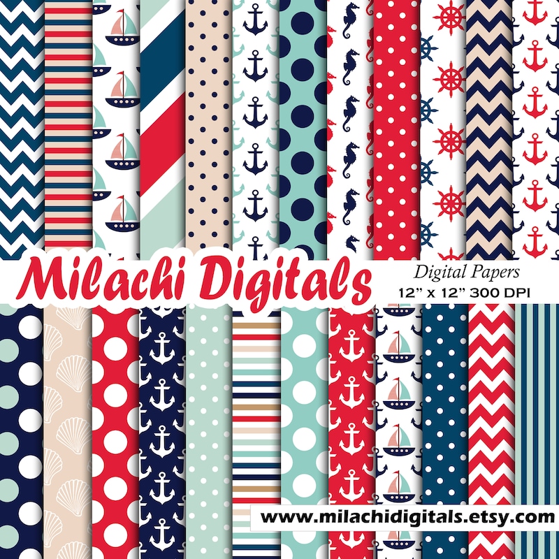 Nautical Paper - Etsy