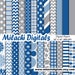 Blue and Gray Digital Paper, Scrapbook Papers, Wallpaper, Digital ...