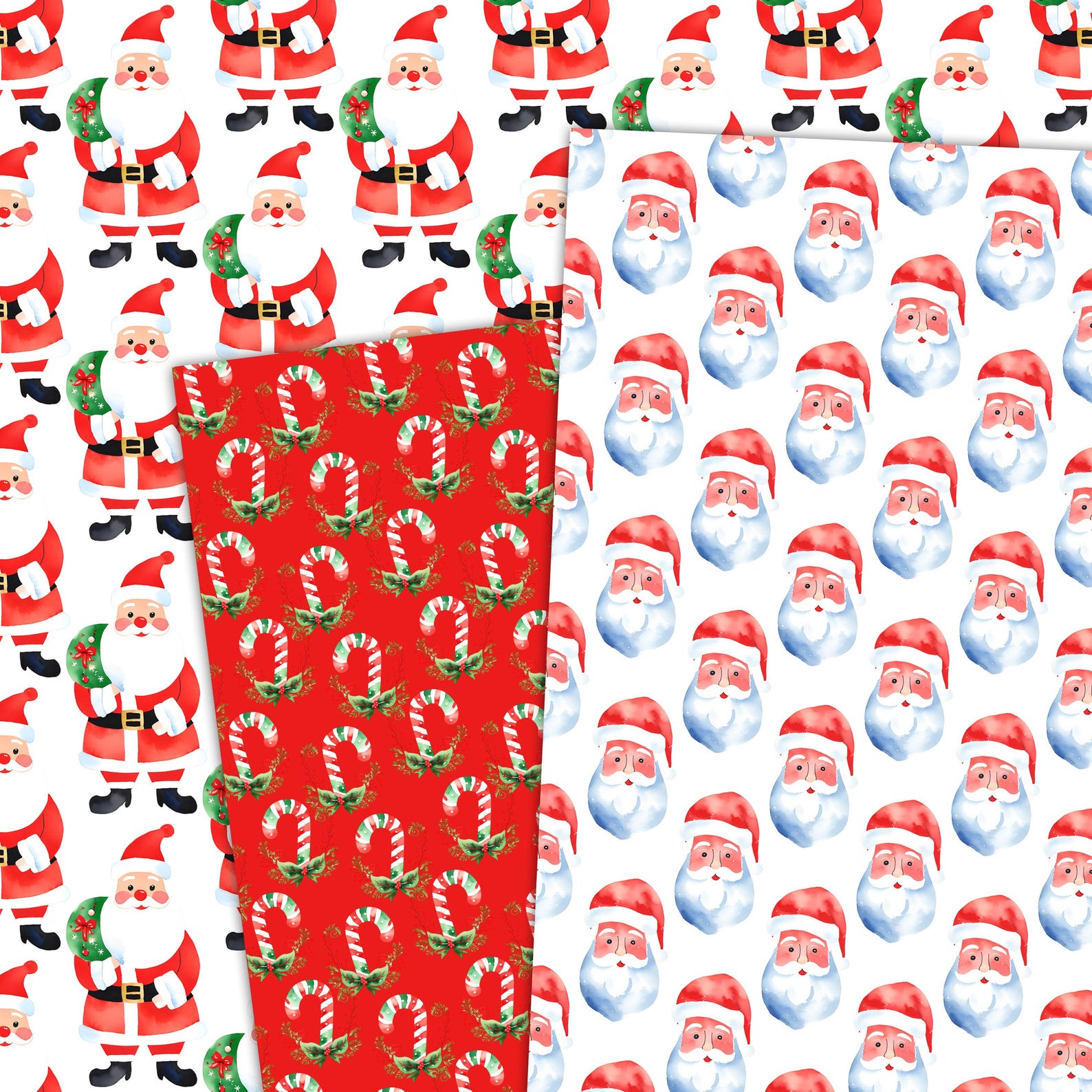 Christmas Digital Paper, Seamless Pattern, 12"x12" Scrapbook Paper ...