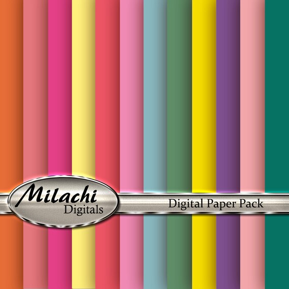 Solid Colors Digital Paper Pack Commercial Use Instant - Etsy