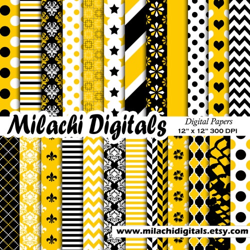 Mustard Yellow Digital Paper Polka Dot Scrapbook Papers - Etsy