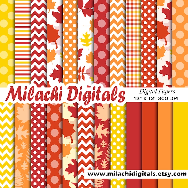 Fall Scrapbook Paper - Etsy