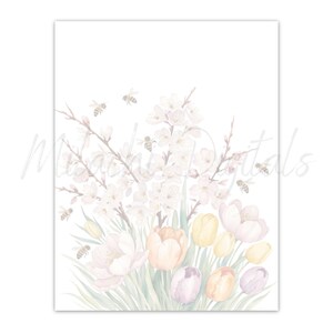 Spring Blossoms Printable Stationery - Floral-themed Lined and Unlined ...