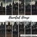 Haunted House Digital Paper Pack 8.5"x11", Halloween Junk Journal ...