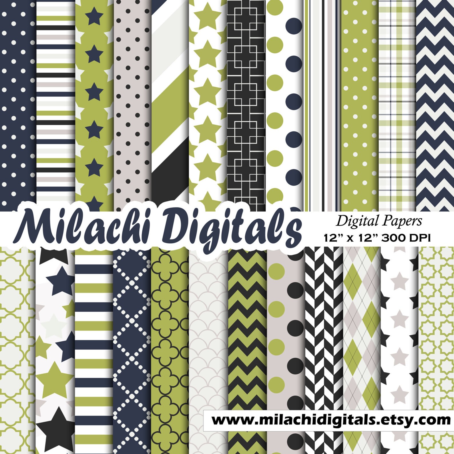 Baby Boy Digital Paper, It's a Boy Scrapbook Papers, Nursery Wallpaper ...