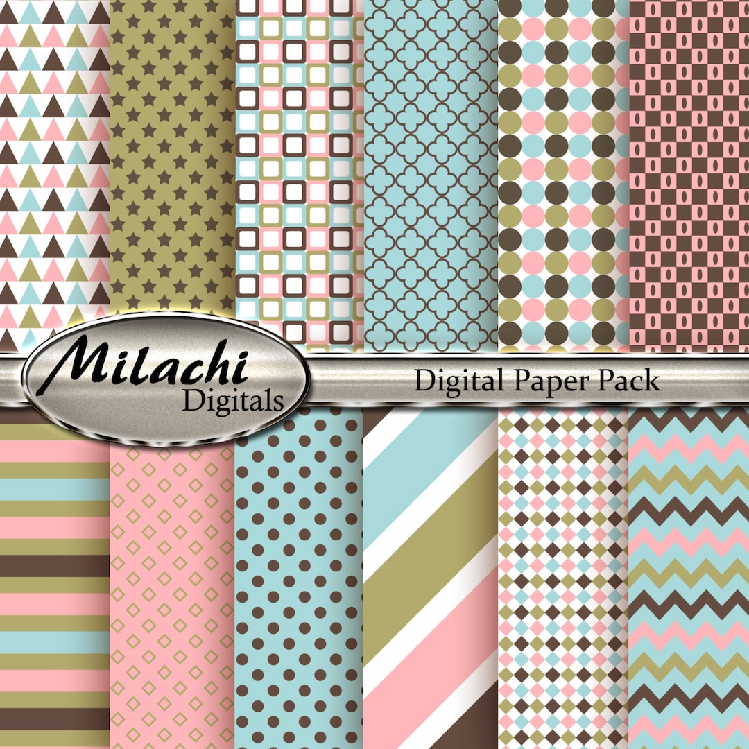 Baby Shower Digital Paper Pack - Commercial Use - Instant Download ...