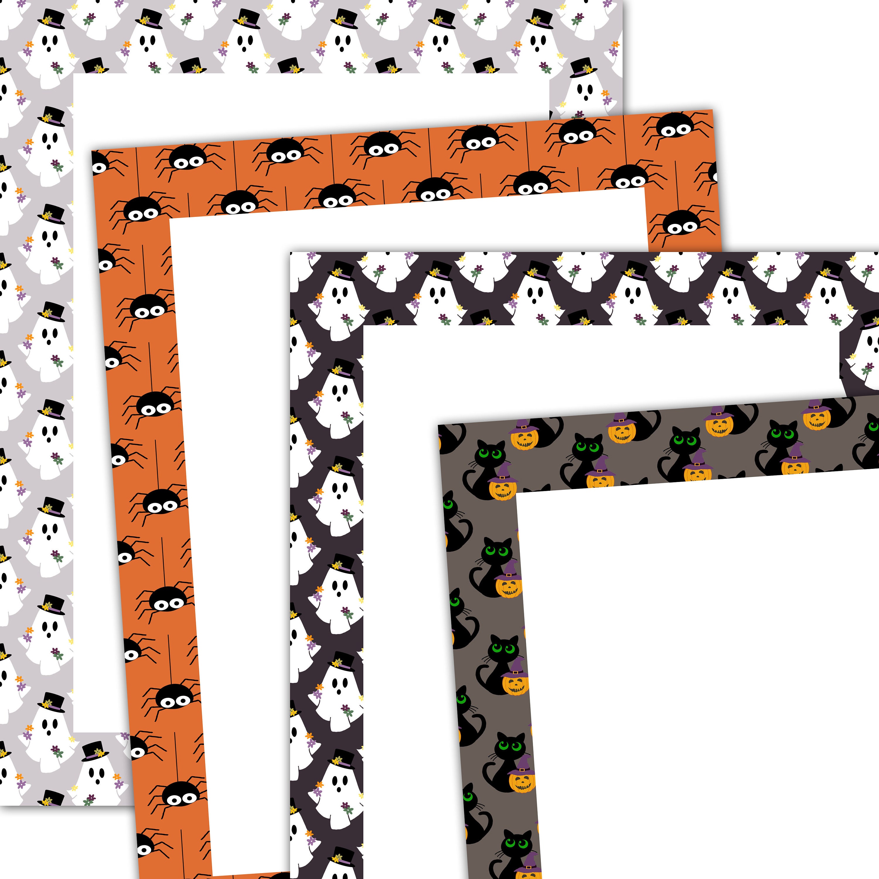 Printable Halloween Stationery Trick or Treat Letter Paper Halloween ...