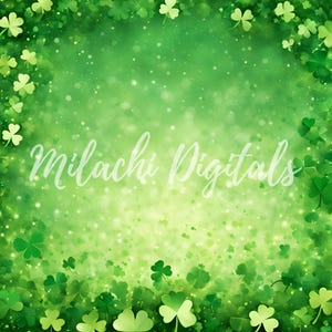 St. Patrick's Day Digital Paper, Shamrock Patterns, Junk Journal Pages ...