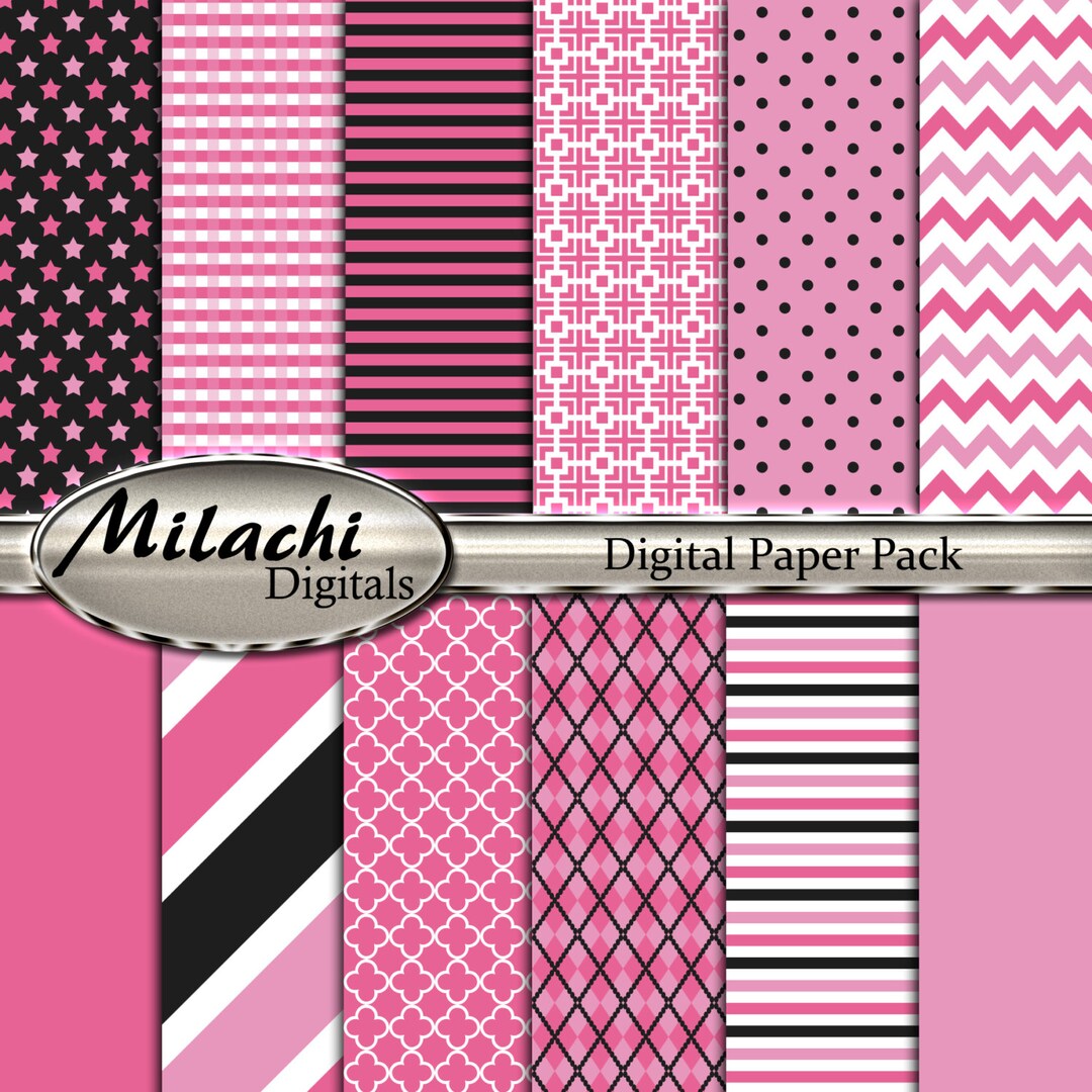 Sweet Baby Girl Pink Digital Paper Pack - Commercial Use - Instant ...