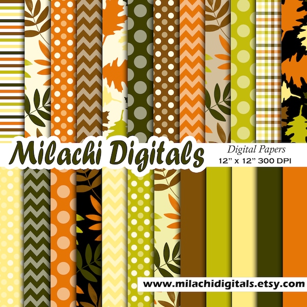 Fall Scrapbook Paper - Etsy
