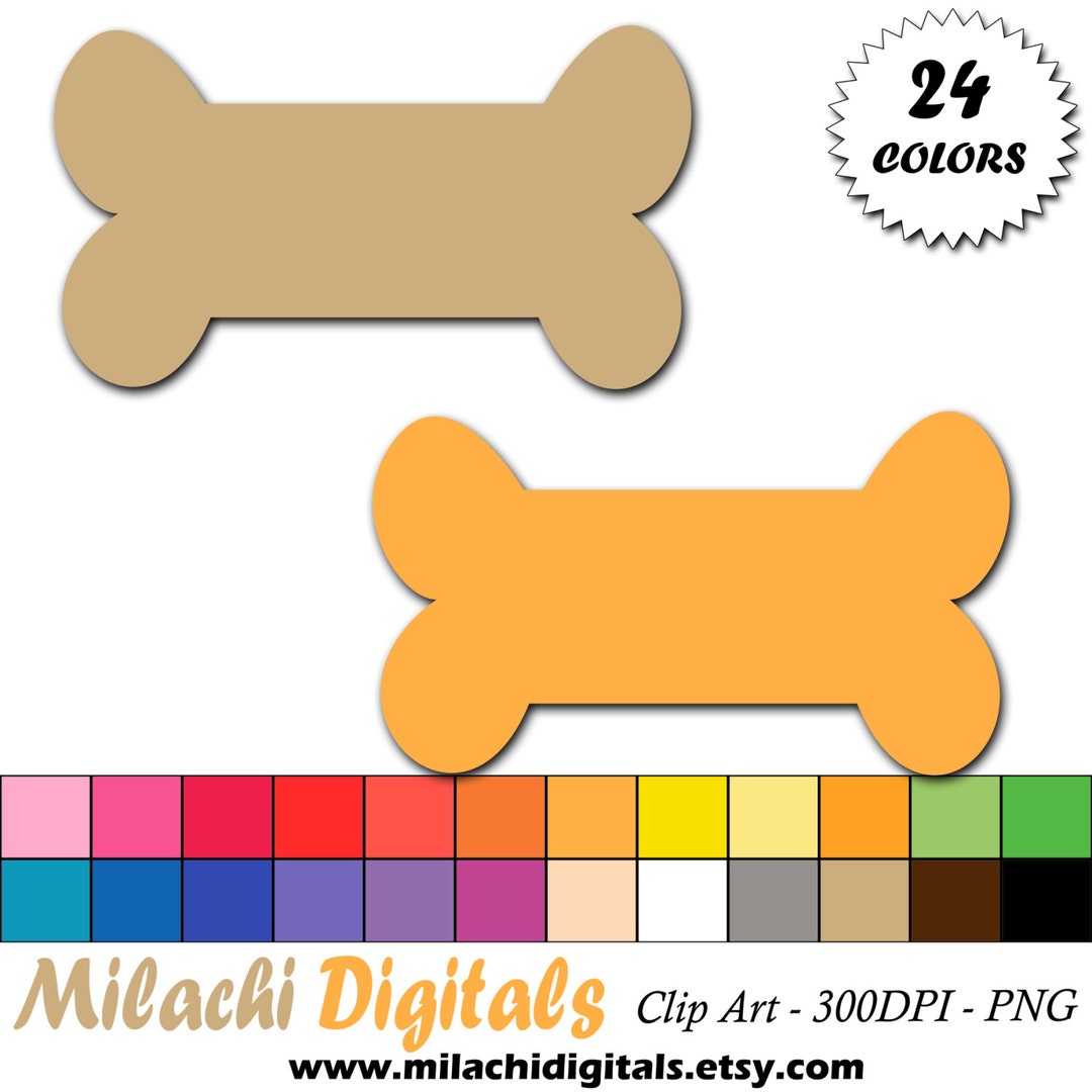 Dog Bone Clipart, Bone Clip Art, Dog Bone Icons, Digital Scrapbooking ...