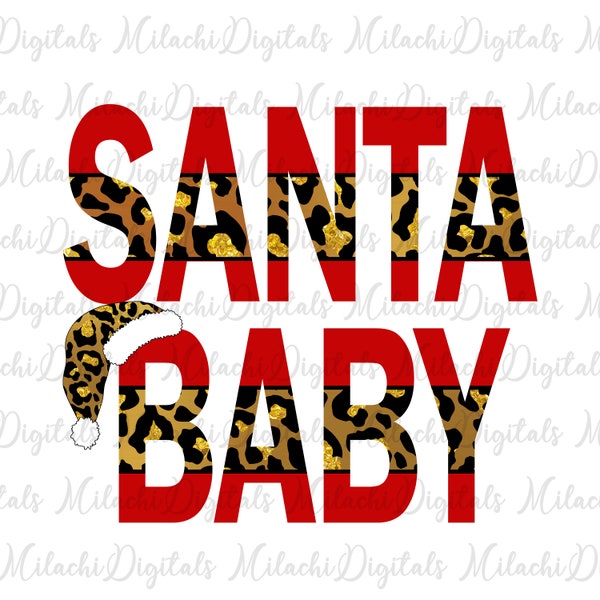 Leopard Santa Clipart - Etsy