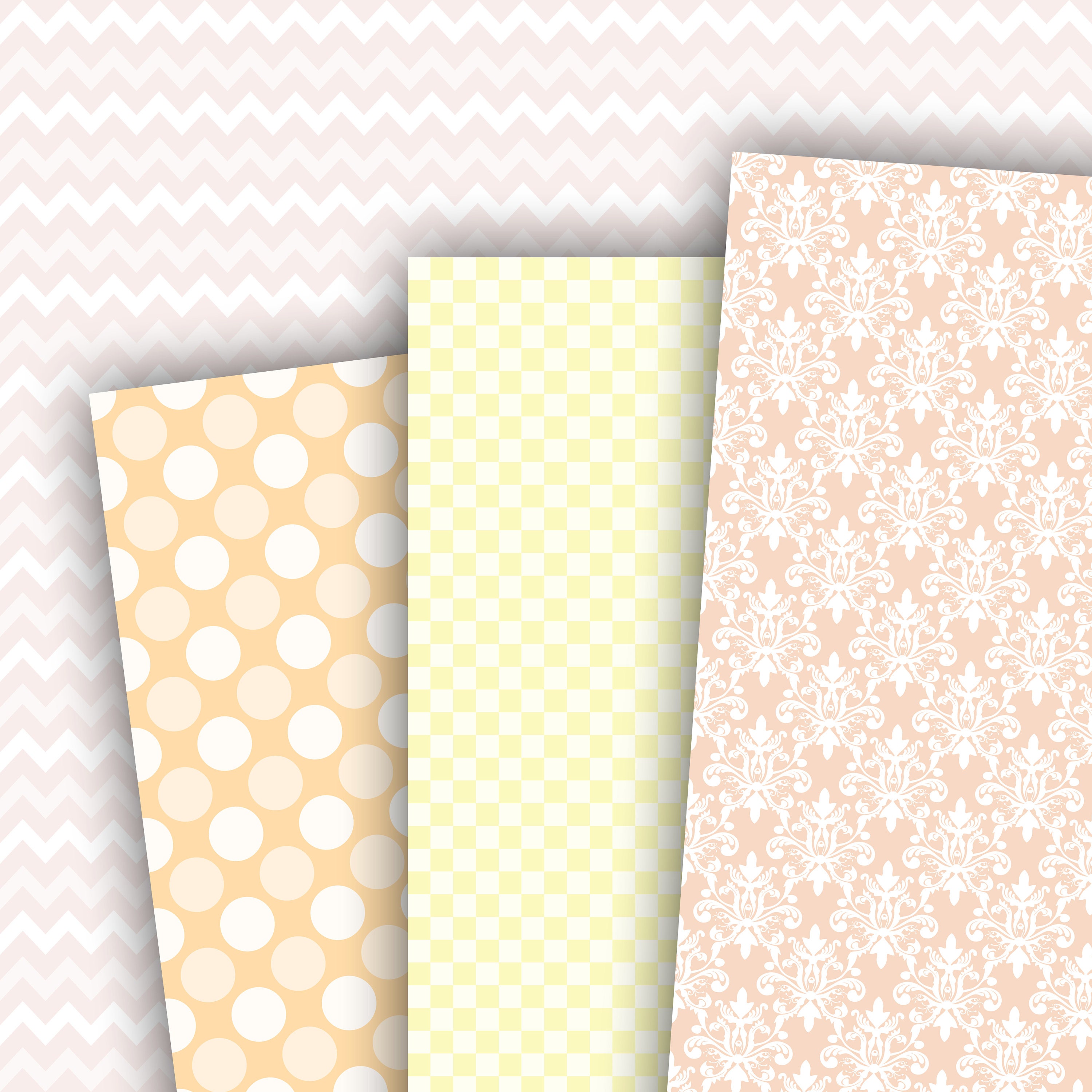 Pastels Digital Paper Pack, Scrapbook Papers, Seamless Patterns ...