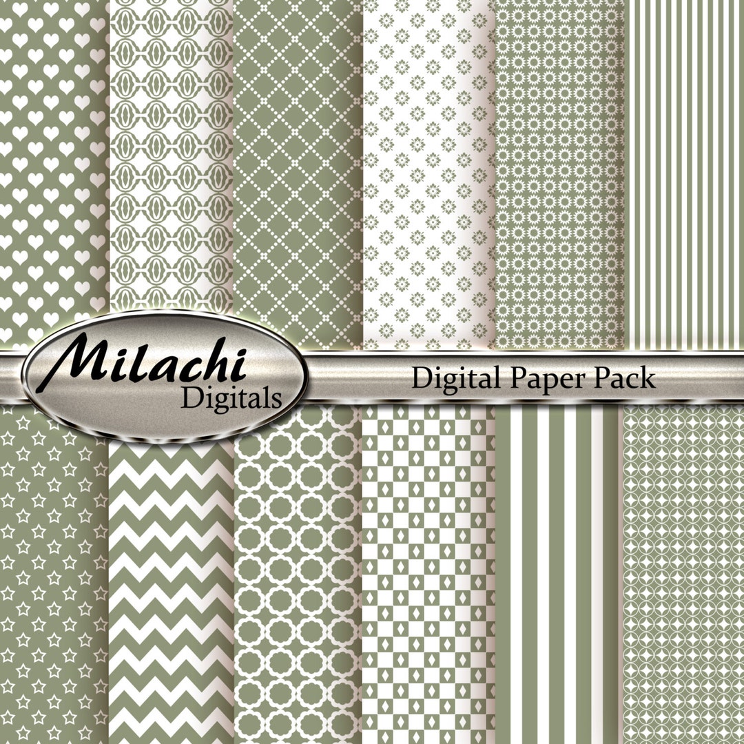 Artichoke Digital Paper Pack - 8.5" X 11" - Commercial Use - Instant ...