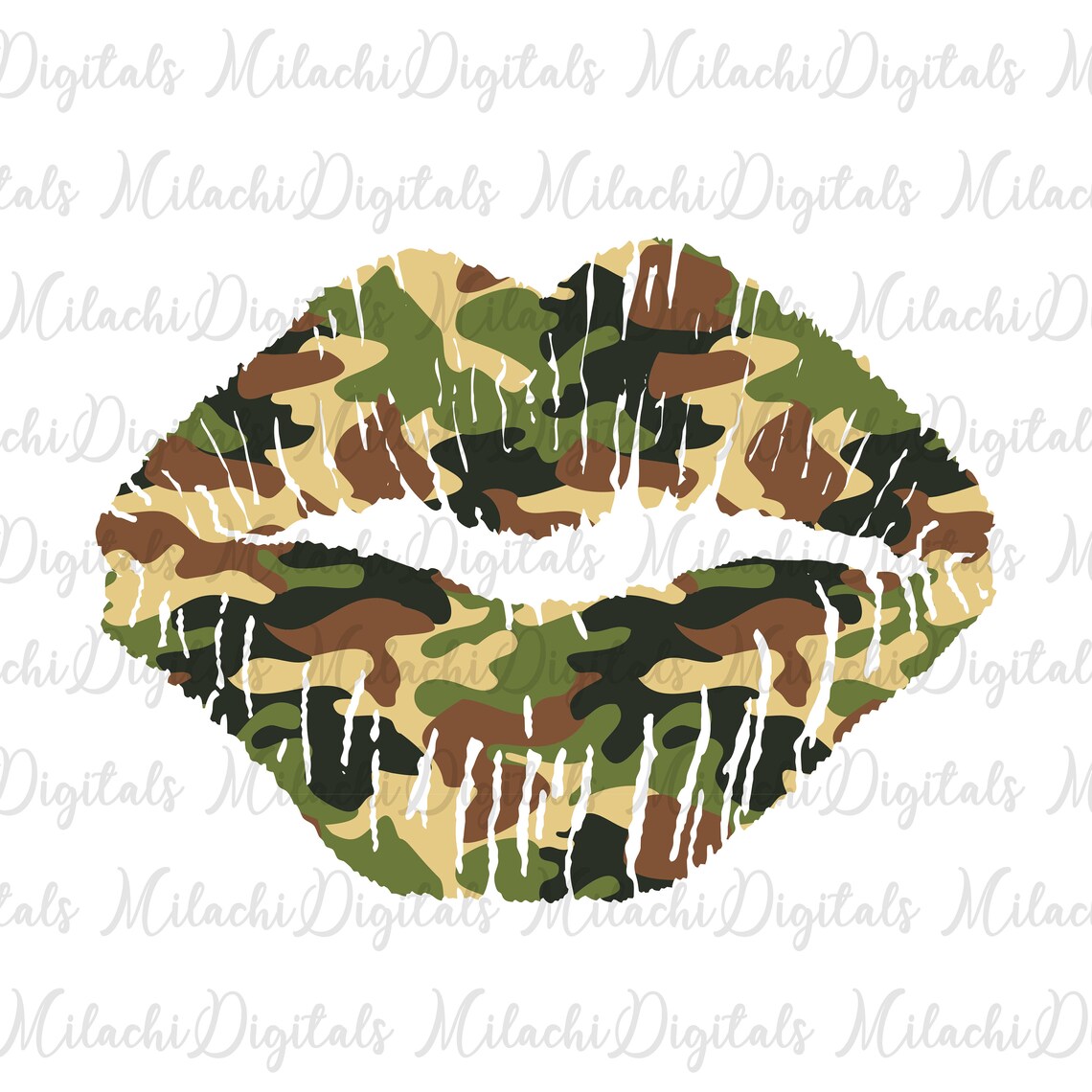 Camouflage Lips PNG Sublimation Download DTG Printing Clipart | Etsy