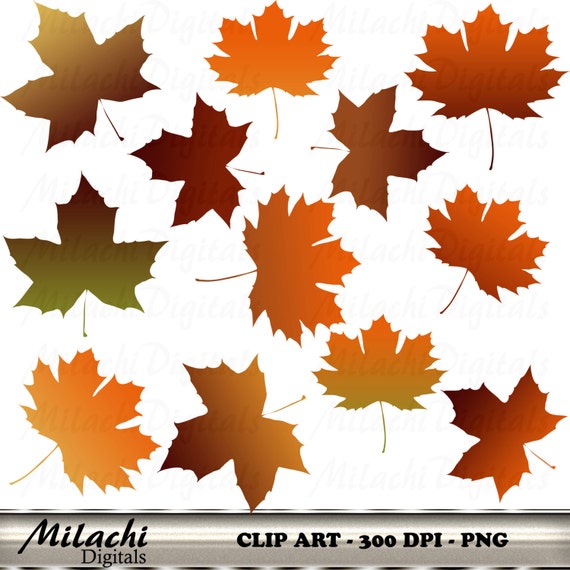 Thanksgiving Leaves Digital Clip Art Commercial Use | Etsy