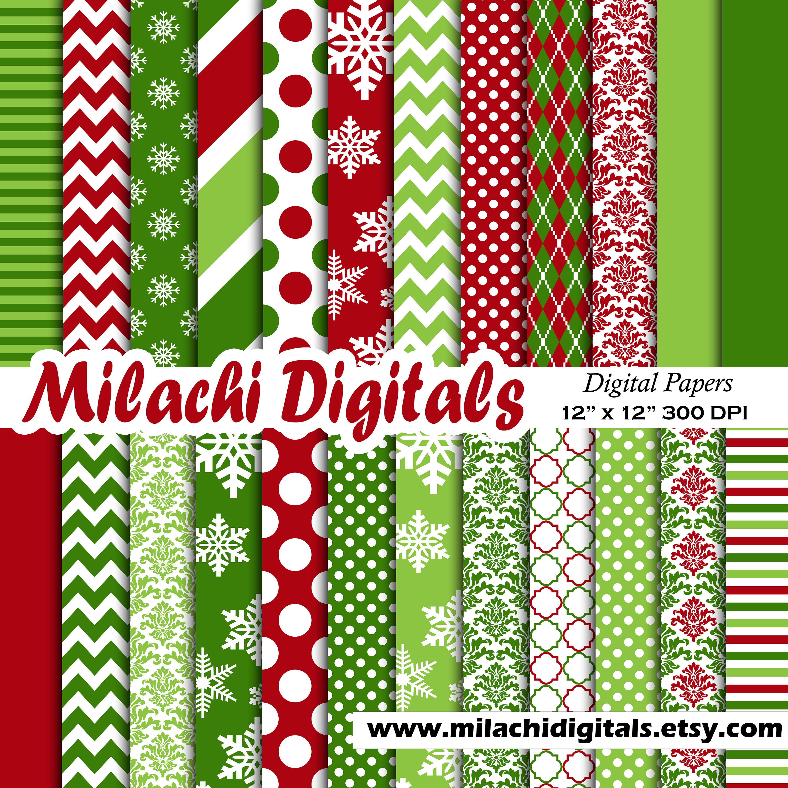 Christmas Digital Paper, Holiday Scrapbook Papers, Snowflake Wallpaper ...