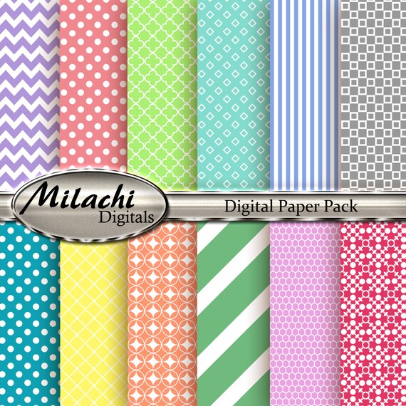 Happy Birthday Digital Paper Pack Commercial Use Instant | Etsy