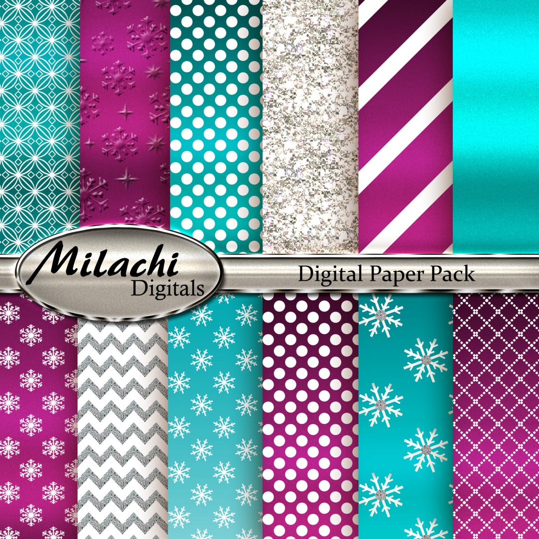 Frozen Digital Paper Pack - Commercial Use - Instant Download - M24 - Etsy