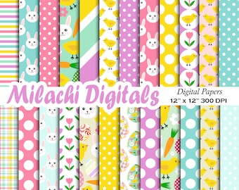 Easter Digital Paper | Etsy
