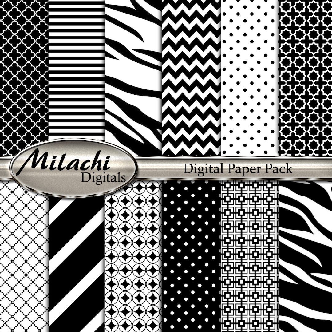 Zebra Print Digital Paper Pack - Commercial Use - Instant Download ...