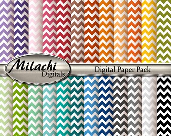 Hand Drawn Coral Digital Paper Chevron Paper Arrow Paper Personal and ...