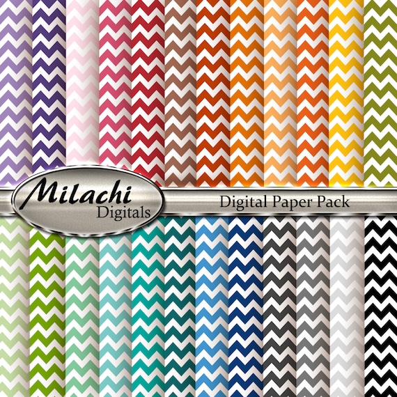 Chevron Digital Paper Pack Commercial Use Instant Download | Etsy