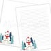 Printable Holiday Polar Bear Stationery, Christmas Digital Paper for ...