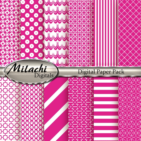 Pink Digital Paper Pack Commercial Use Instant Download - Etsy