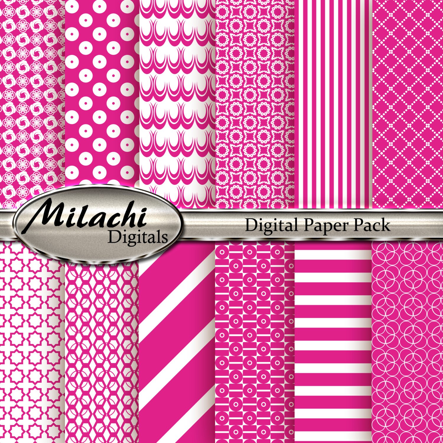 Pink Digital Paper Pack Commercial Use Instant Download - Etsy