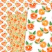 Orange Fruit Digital Paper, Seamless 12"x12" Scrapbook Paper, Junk ...