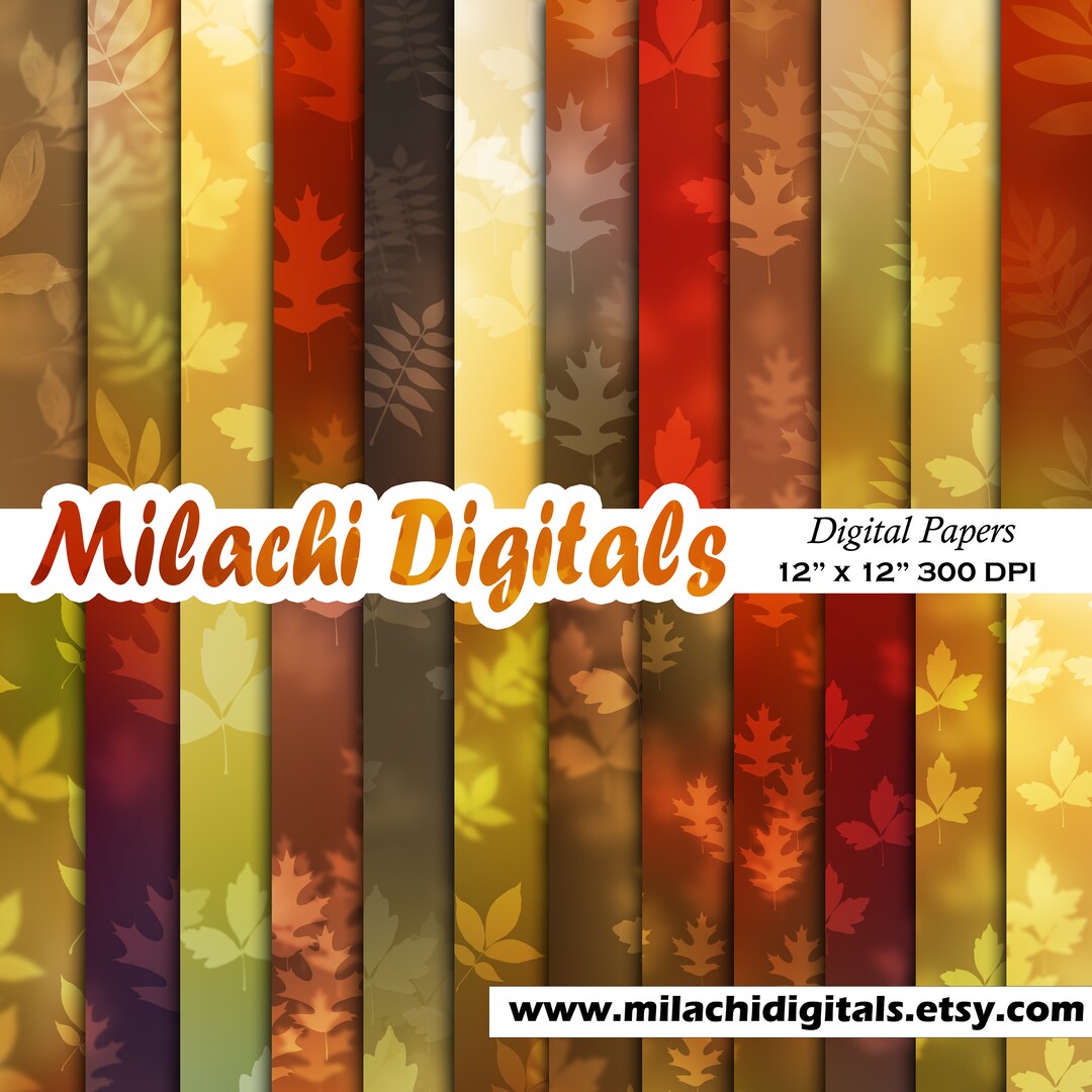 Thanksgiving Bokeh Digital Paper Fall Papers Printable Scrapbook Paper ...