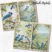 Blue Jay Junk Journal Paper Printable, Birds Scrapbook Paper, Blue Bird ...