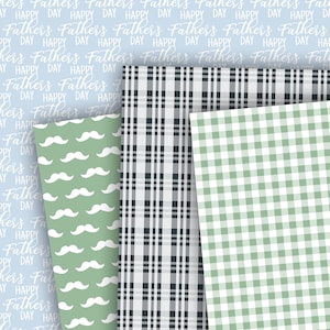 Father's Day Digital Paper Pack, Scrapbook Papers, Seamless Patterns ...