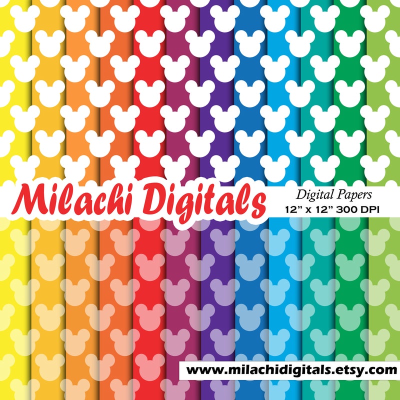Mickey Digital Paper - Etsy