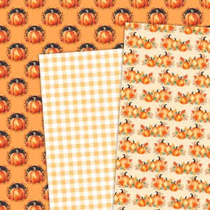 Thanksgiving Digital Paper, Seamless Pattern, 12"x12" Scrapbook Paper ...